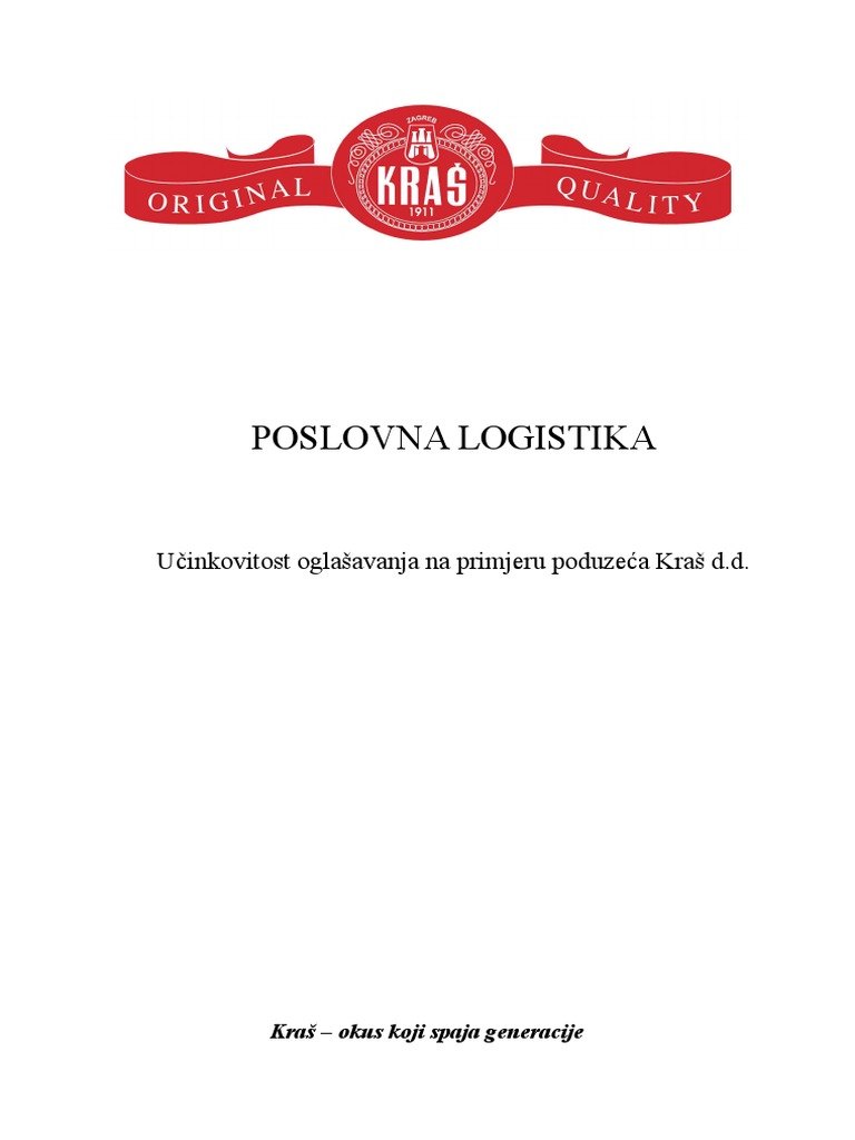 Poslovna Logistika | PDF