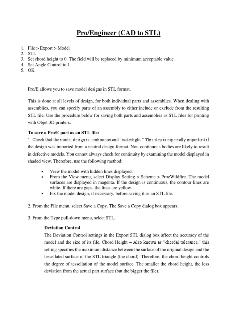 CAD To STL Conversion | PDF | Triangle | Computing And Information ...