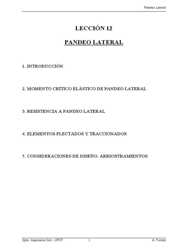 Tema 12.pandeo Lateral2 | PDF | Pandeo | Rigidez