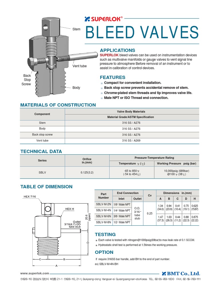 Bleed&Purge Valve | PDF