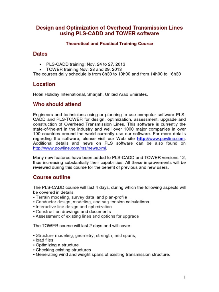 Overhead Transmission Line Training Course | PDF | Electric Power ...
