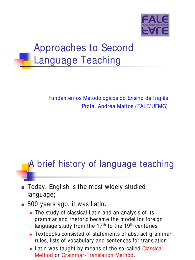 Second Language Teaching Methods | PDF | Language Education | Second Language