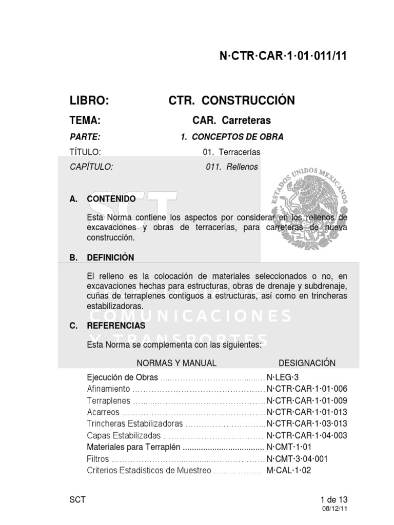 N CTR Car 1 01 011 11 PDF | PDF | Transporte | Calidad (comercial)
