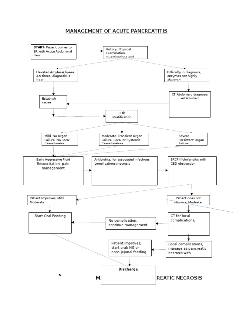 Management of Acute Pancreatitis Flow Chart | PDF