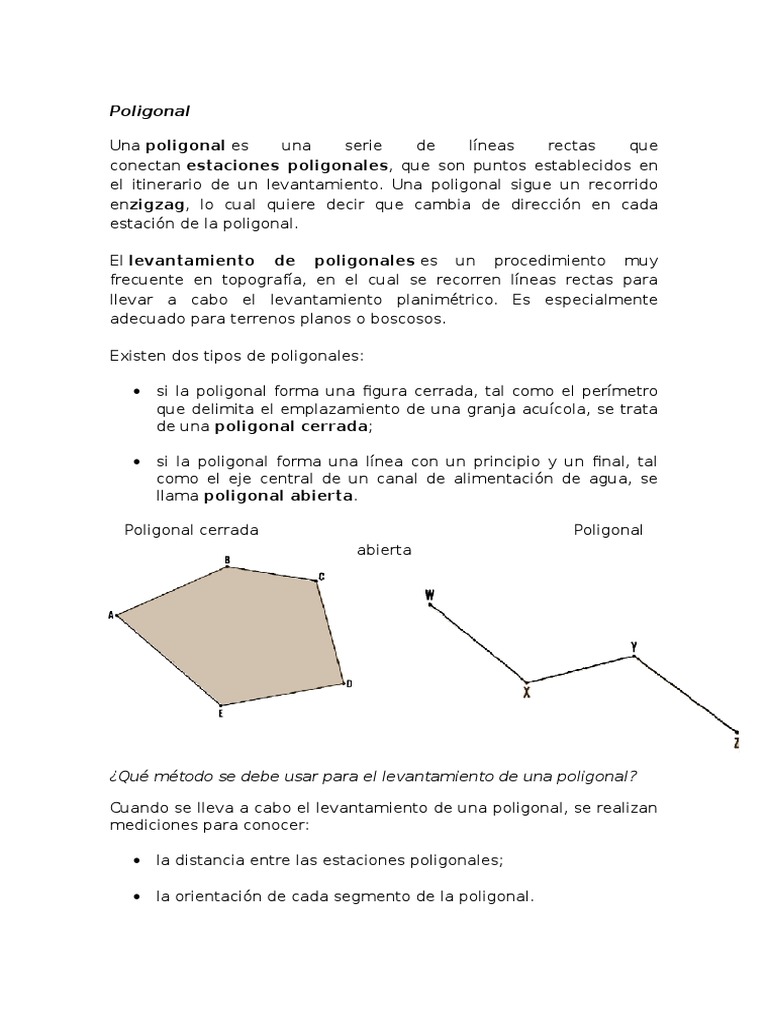 Qué Es Una Poligonal | Acimut | Longitud