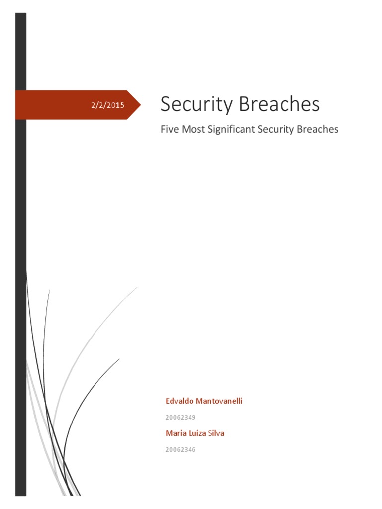 Five Most Significant Security Breaches Pdf I Cloud Password