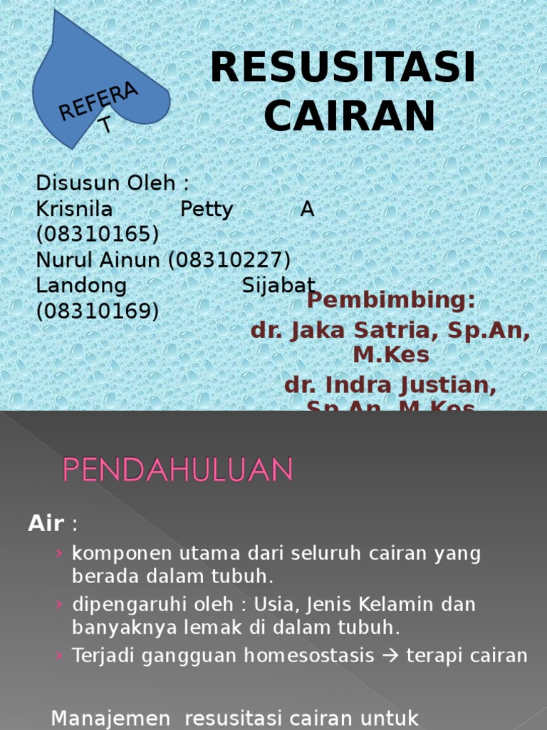 Resusitasi Cairan | PDF