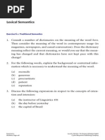 Semantics Exercises | PDF