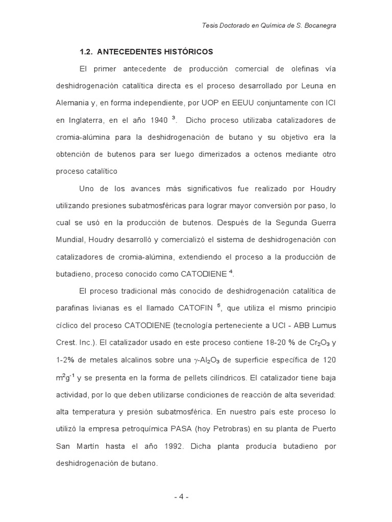 Catofin Oleflex STAR | PDF | Ácido acético | Catálisis