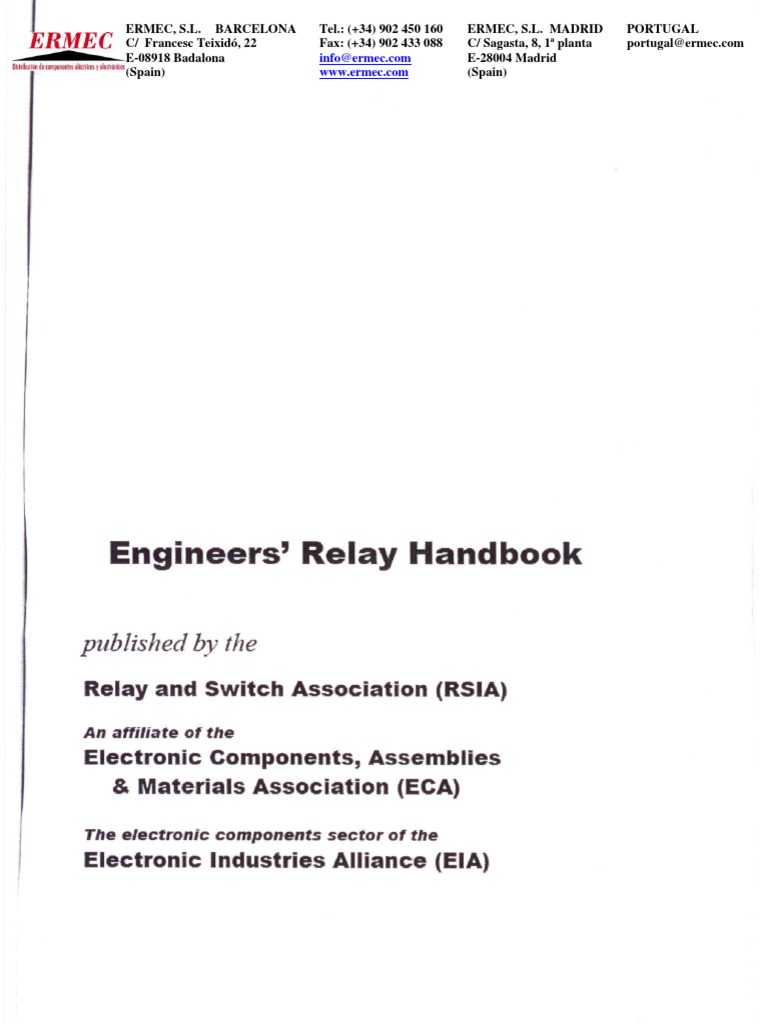 Handbook Safety Relays June-2006 | PDF | Relay | Electrical Resistance ...