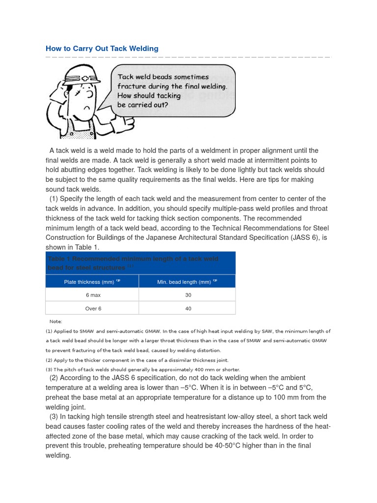 Tack Welding Procedures and Guidelines | PDF | Welding | Construction