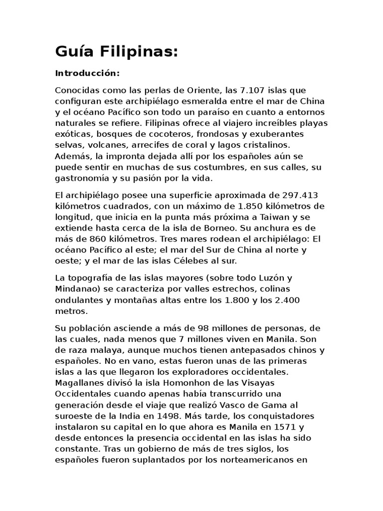 Guía Filipinas | PDF | Manila | Filipinas