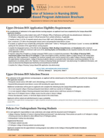 UTA BSN Program Admission Requirements | PDF | University And College ...