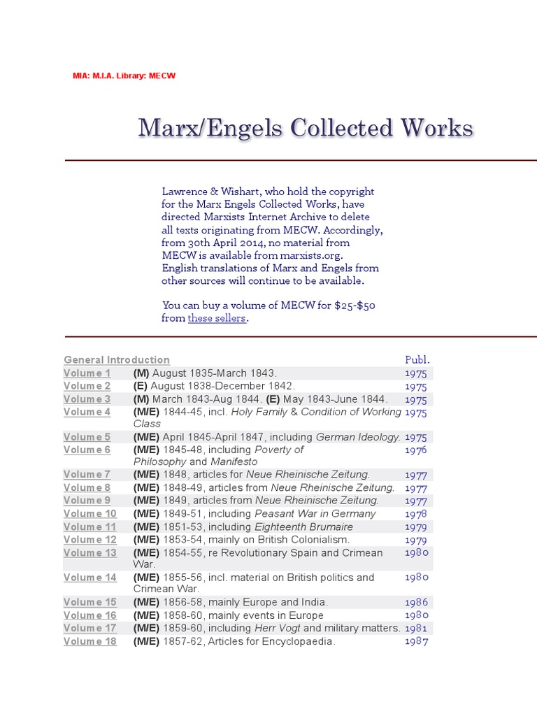 1marx Engels Collected Works | PDF | Friedrich Engels | Ideologies