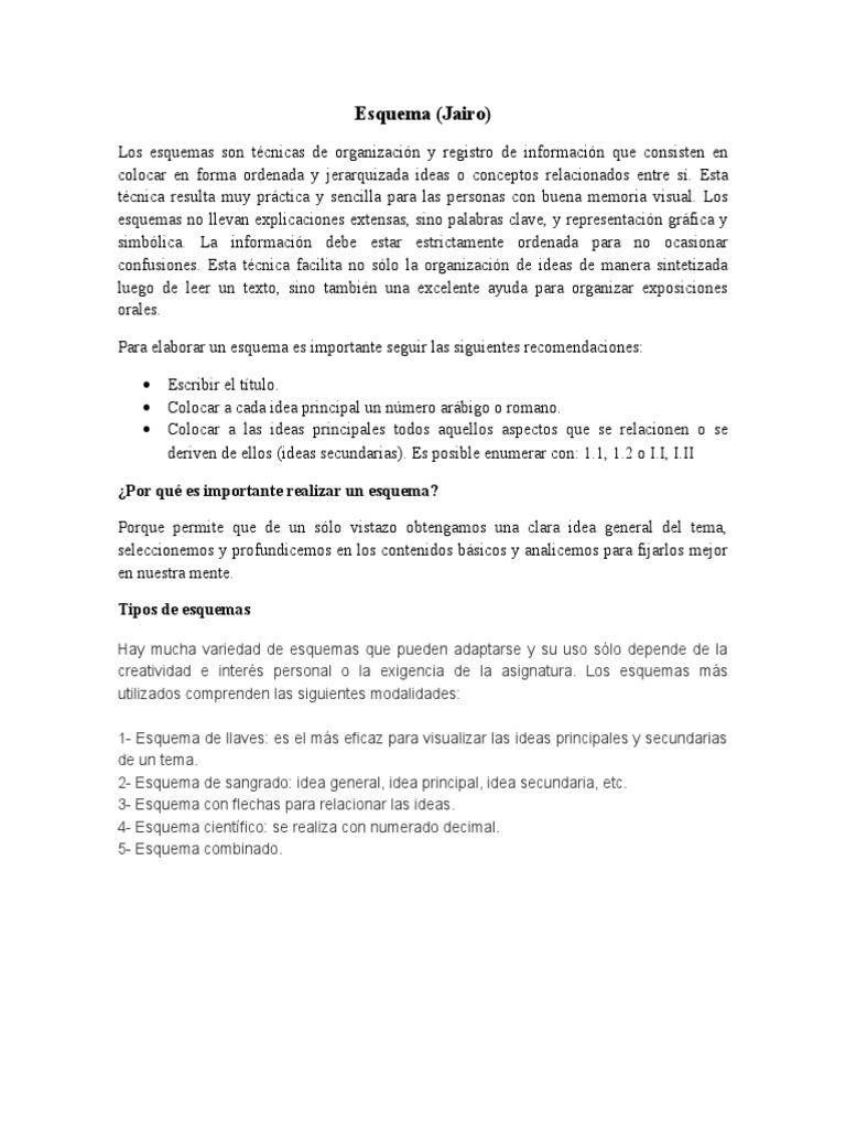 Diferencias entre bosquejo y esquema | PDF | Oración (Lingüística ...