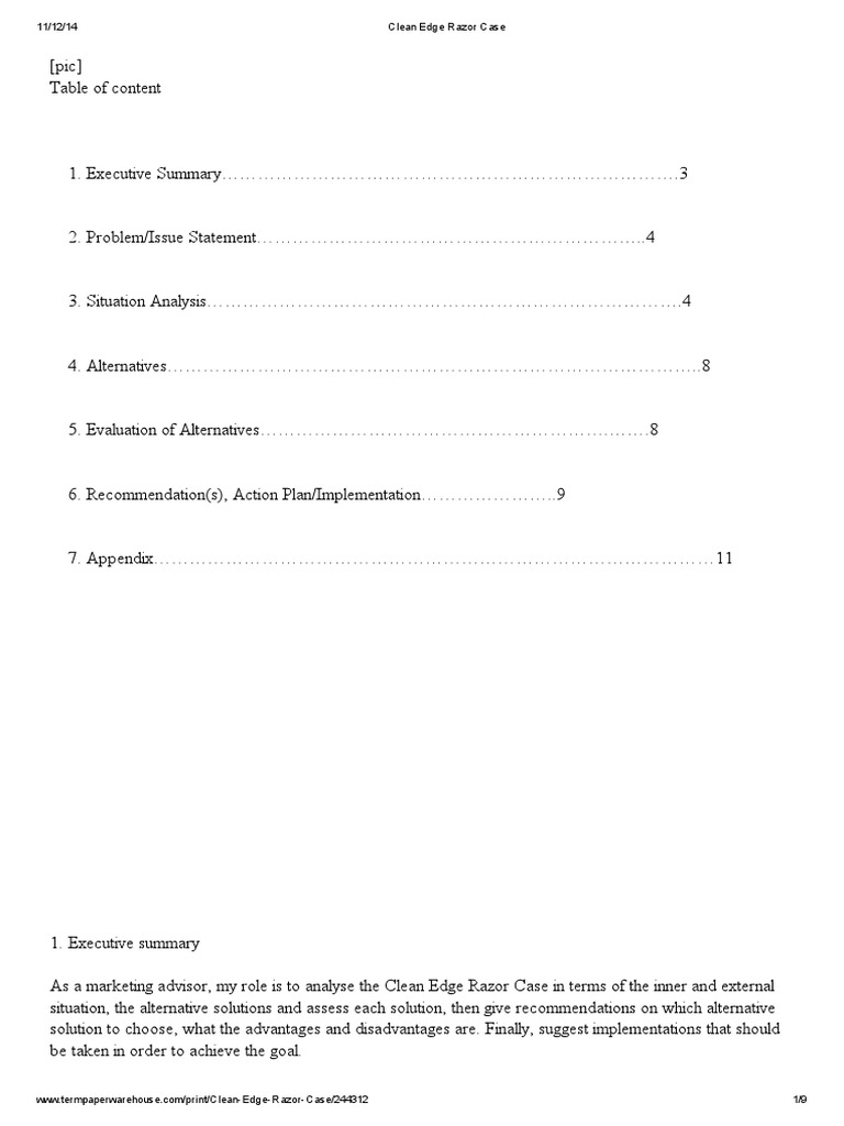Paramount Clean Edge Razor Positioning Strategy | PDF | Razor | Brand
