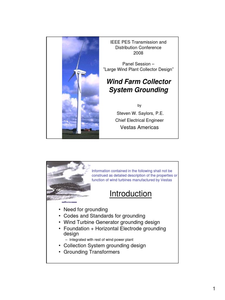 Saylors-Wind Farm Collector System Grounding | Download Free PDF ...