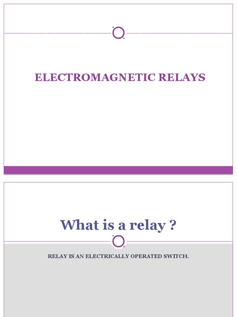 Em Relays | PDF | Relay | Electromagnetism