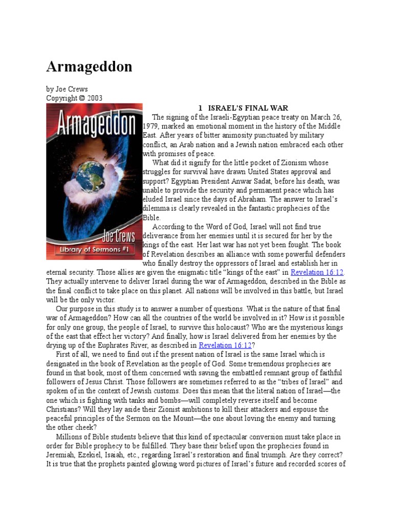 Armageddon: 1 Israel'S Final War | PDF | Religion & Spirituality