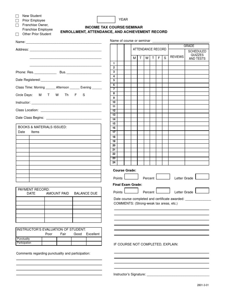 Student Achievement Record HRB | PDF