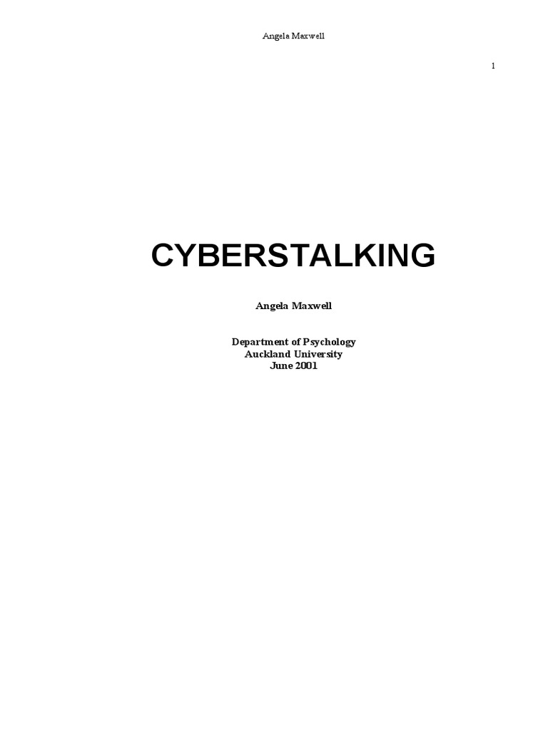 Cyber Stalking | PDF | Stalking | Cyberbullying