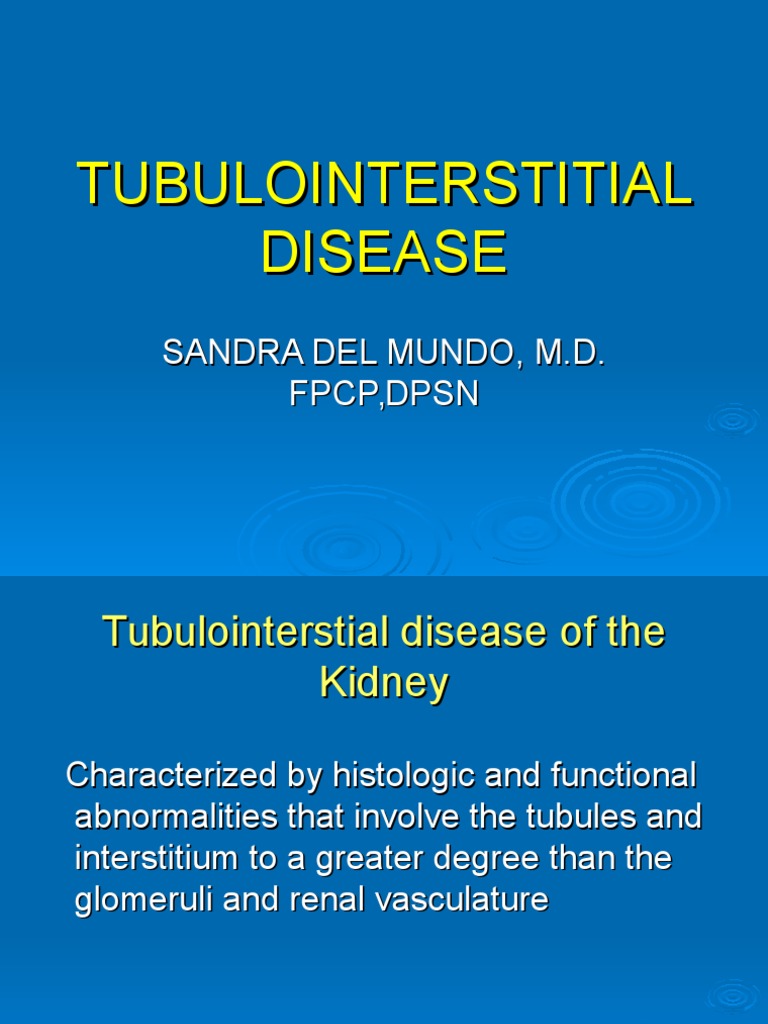 Tubulointerstitial Disease | PDF | Urinary Tract Infection | Kidney Disease