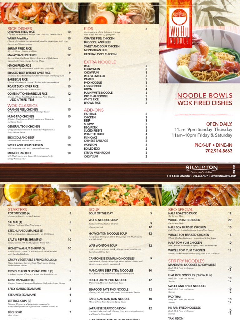 WuHu Menu | PDF