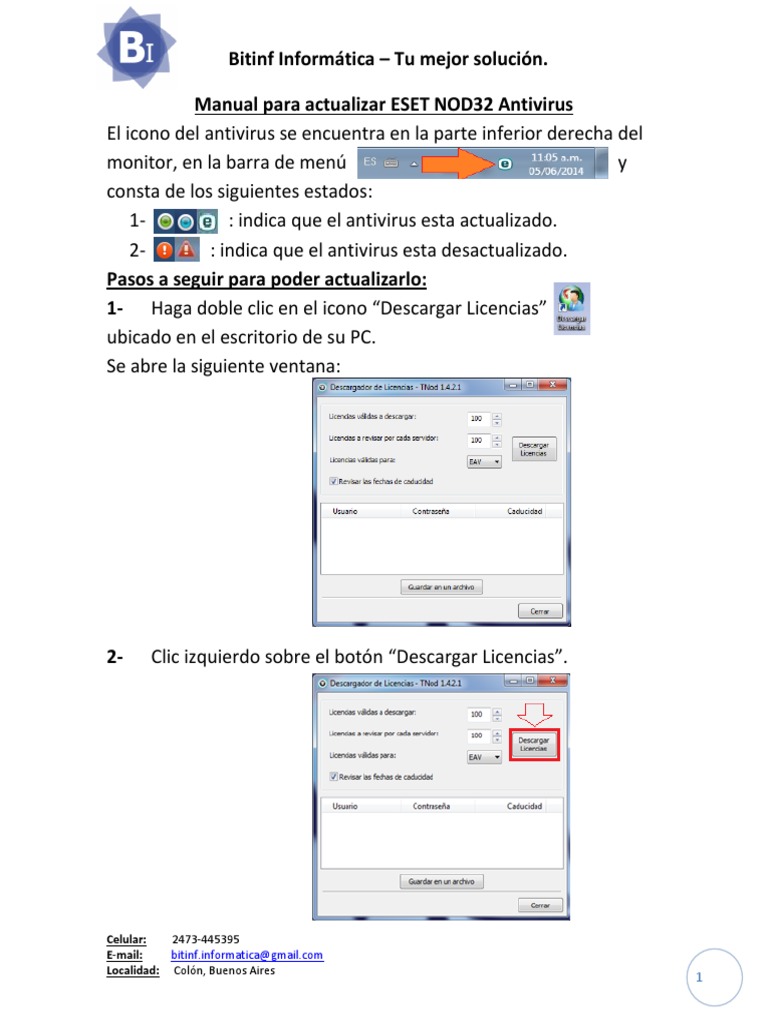 Manual para Actualizar ESET NOD32 Antivirus PDF | PDF