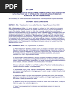 IRR of RA 9285 | PDF | Mediation | Alternative Dispute Resolution