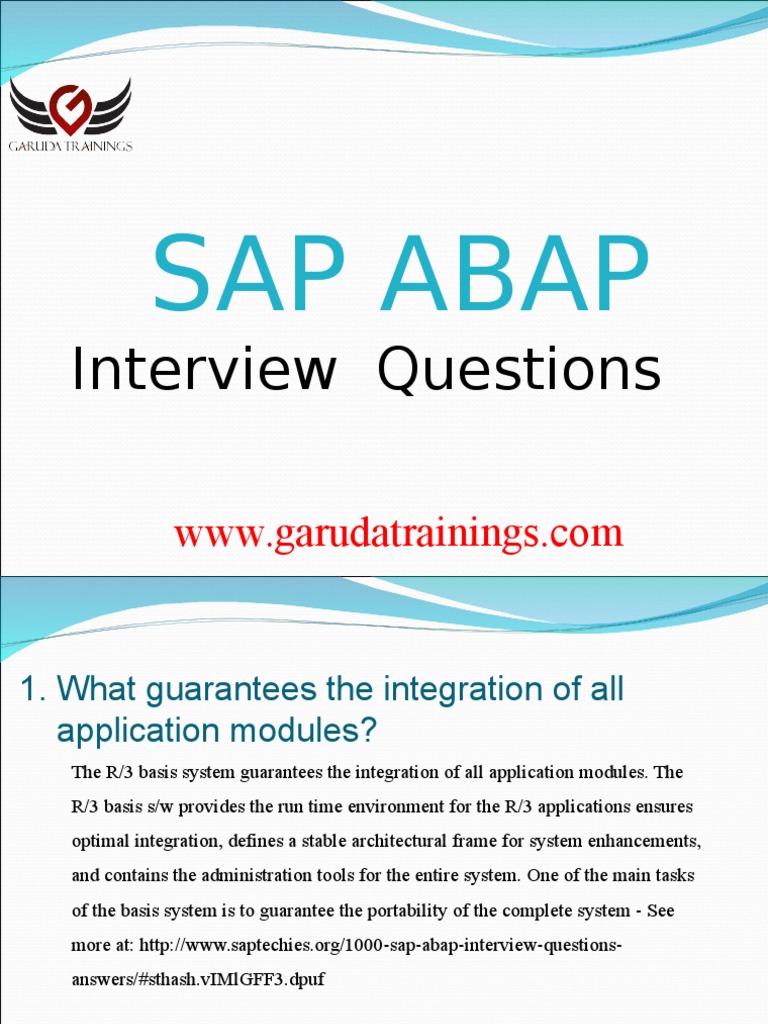 Sap Abap Latest Interview Questions Method Computer Programming Inheritance Object 