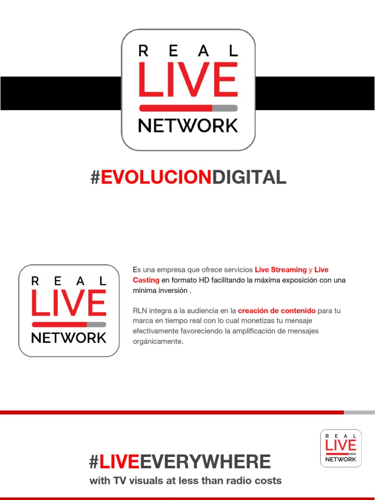 Real Live Network Streaming Platform Presentation | PDF | Publicidad ...