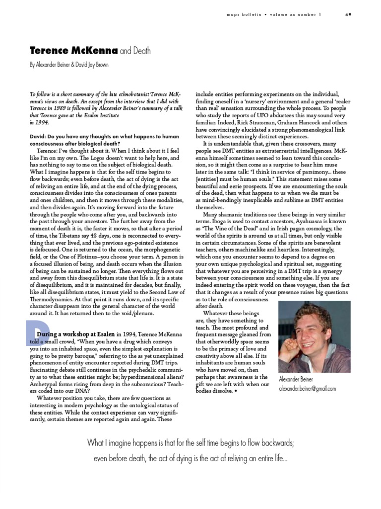 Terence McKenna and Death - by Alexander Beiner | PDF | Soul ...