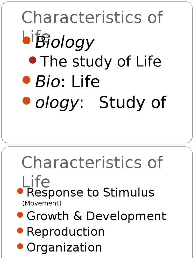 Biology Bio: Life Ology: Study of | PDF | Life | Ecology