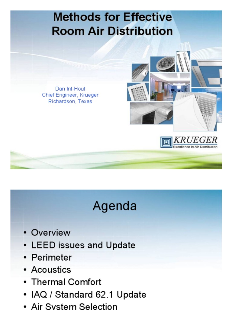 Methods For Effective Room Air Distribution | PDF | Ventilation ...