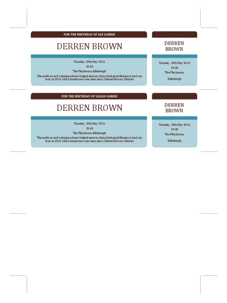 Derren Brown: Miracle Show in Edinburgh | PDF | Cooking, Food & Wine | Art