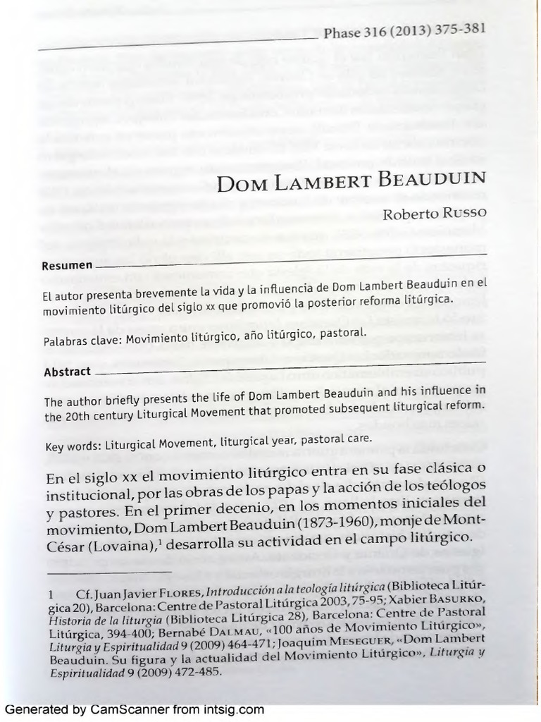 Beauduin | PDF | Misa (liturgia) | Iglesia Católica
