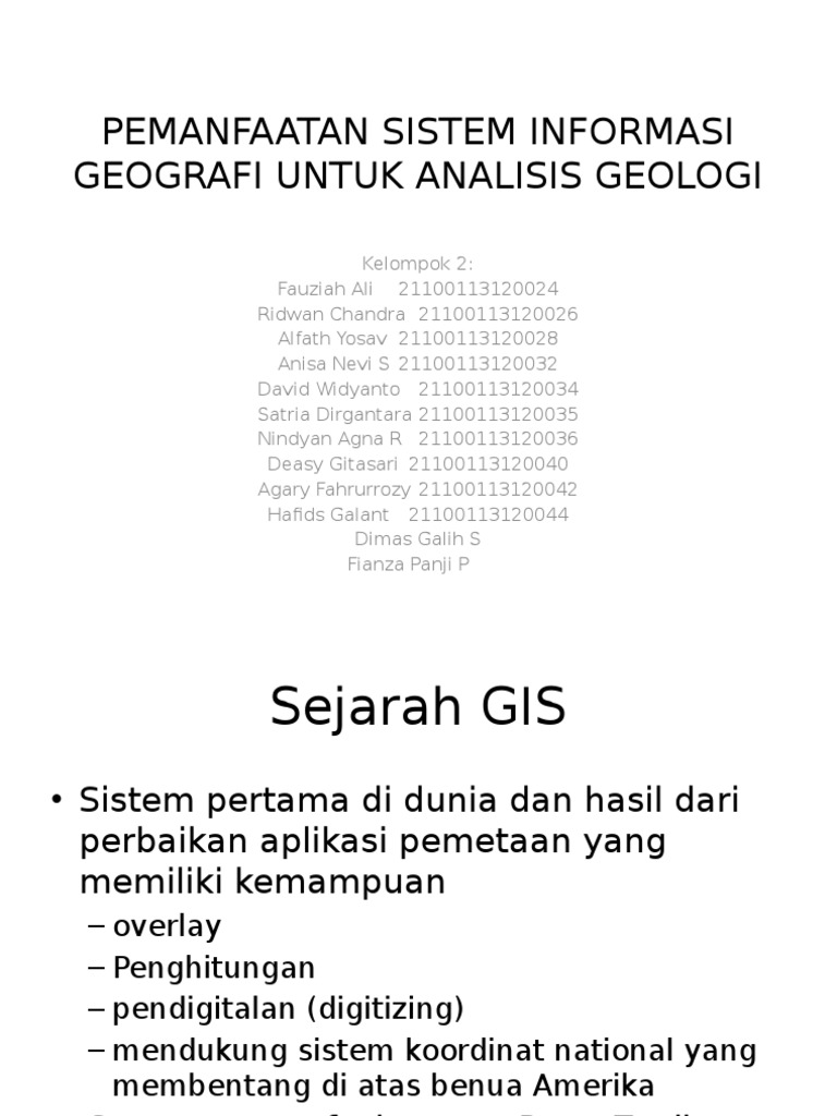 SIG untuk Analisis Geologi | PDF