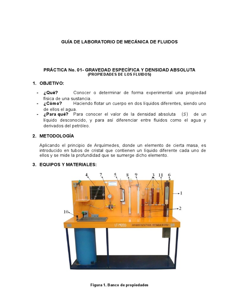 Gravedad Específica y Densidad Absoluta | Densidad | Líquidos