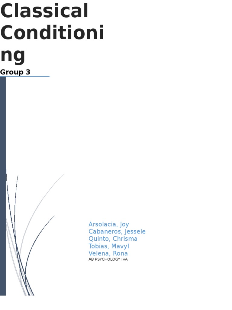 Understanding Classical Conditioning Concepts | PDF | Classical Conditioning | Psychological ...
