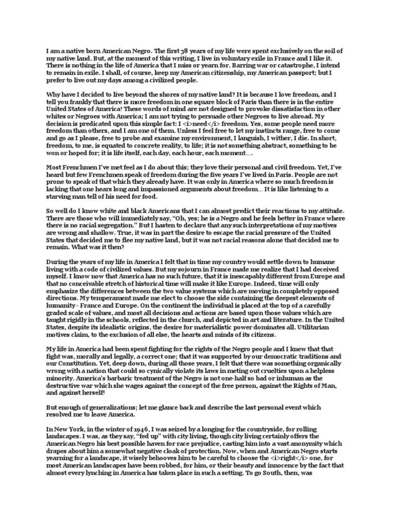 I Choose Exile Richard Wright | PDF | Jean Paul Sartre | Racism