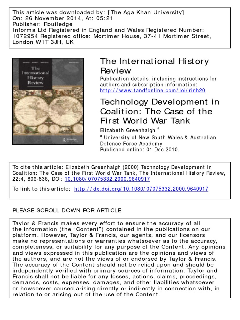 The International History Review Volume 22 Issue 4 2000 (Doi 10.1080 ...