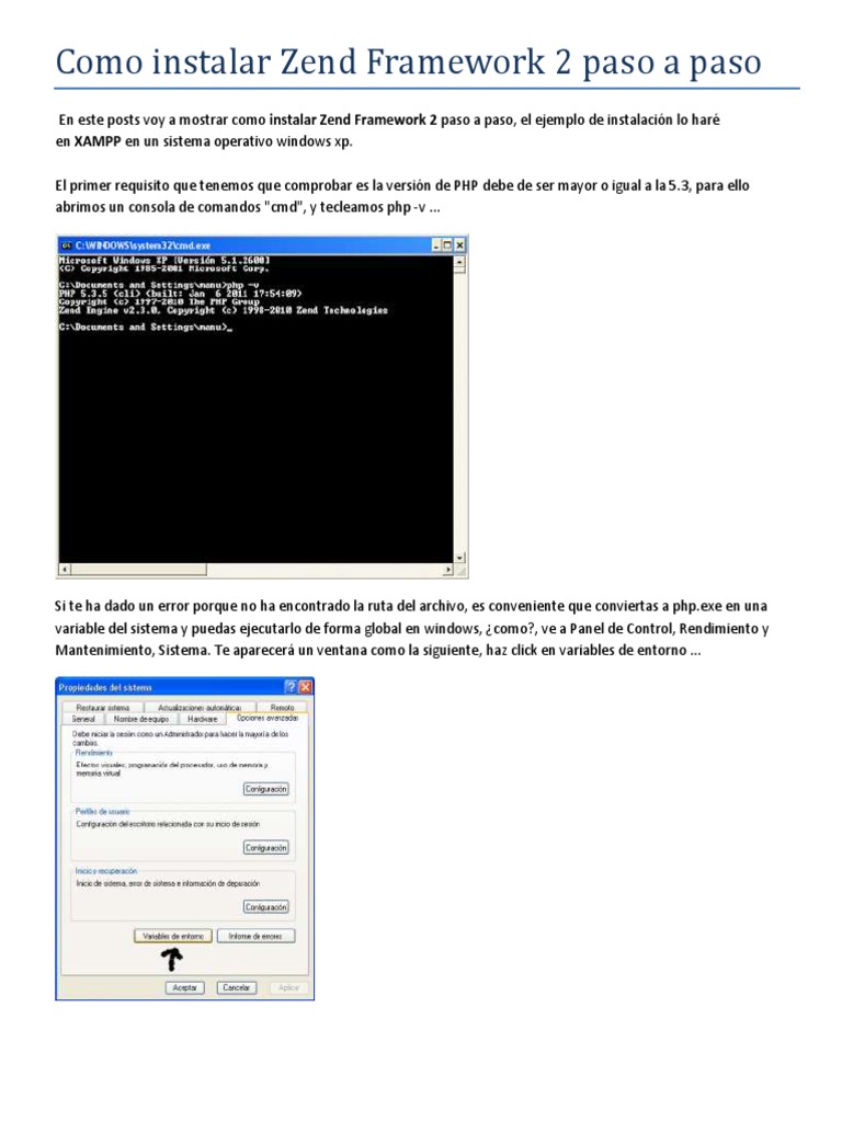Como Instalar Zend Framework 2 Paso A Paso | PDF | Php | Software del sistema
