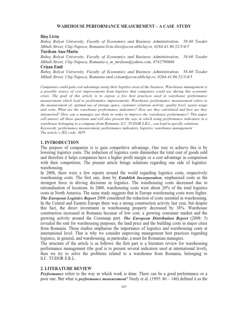 50 - Case Study Warehouse PDF | PDF