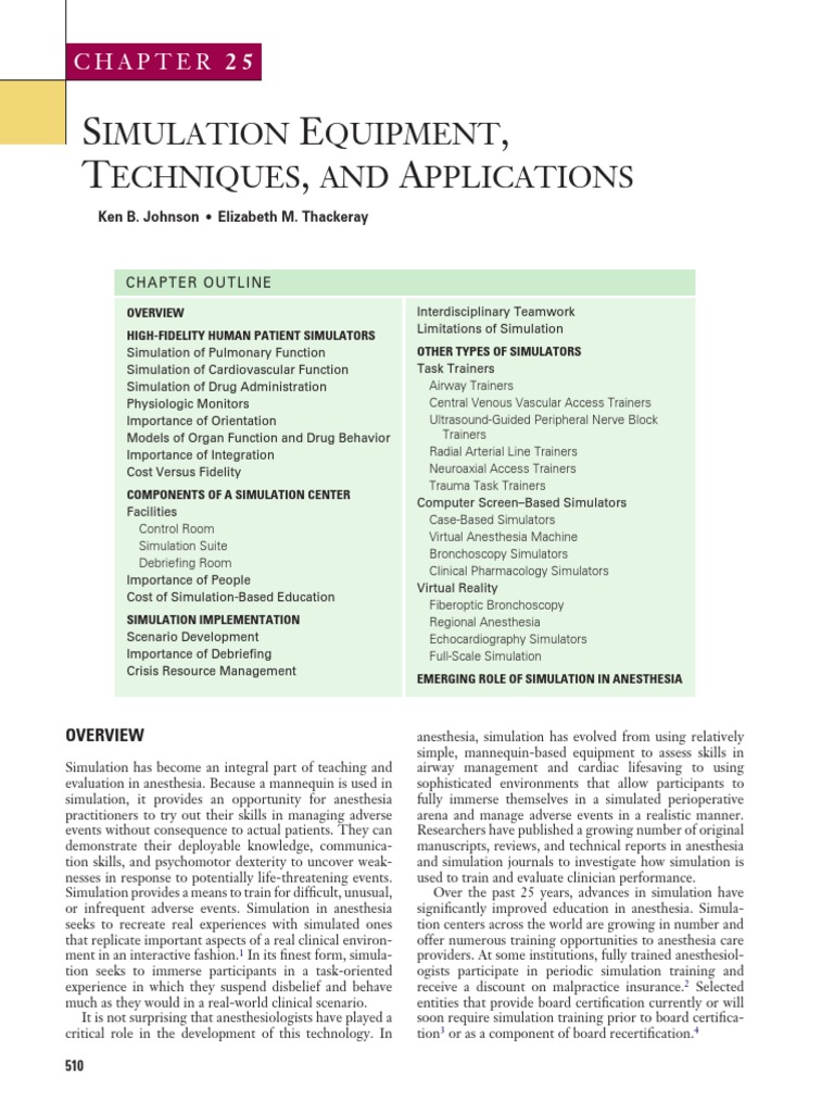 25-Simulation Equipment Techniques and Applications (510-534) | PDF ...