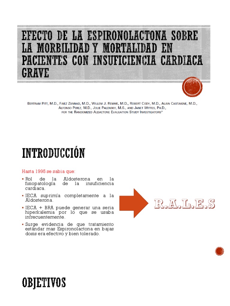 RALES Trial | PDF | Insuficiencia cardíaca | Ciencias de la Salud