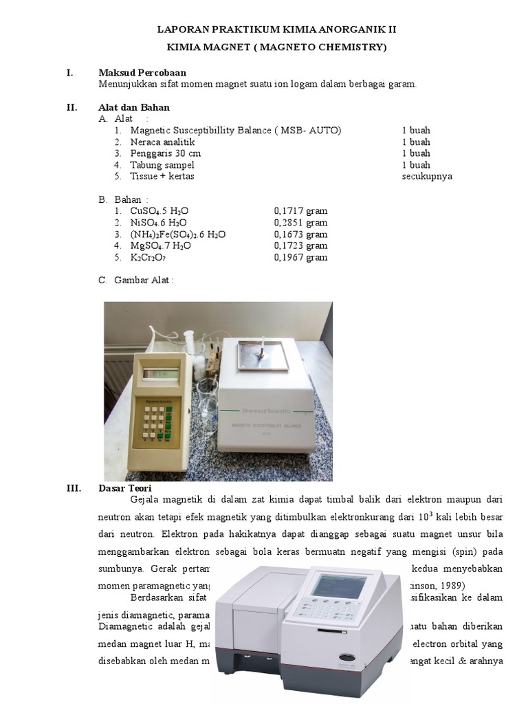 Sifat Magnetik Ion Logam dalam Garam | PDF