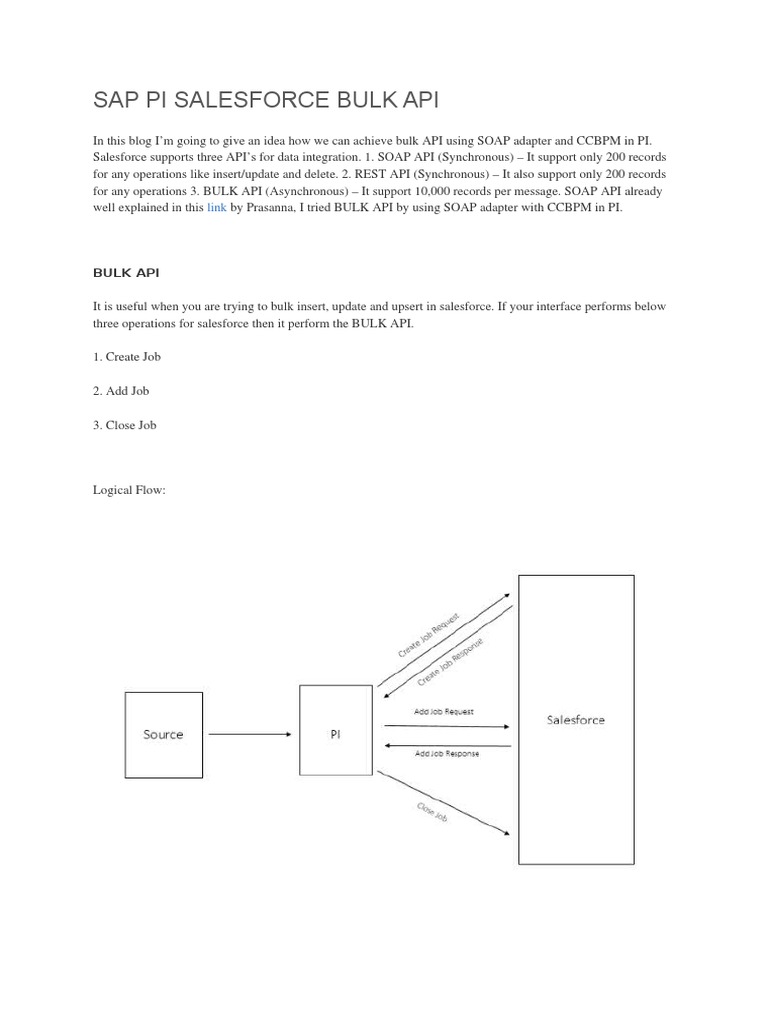 Sap Pi Salesforce Bulk API | PDF | Application Programming Interface | Soap