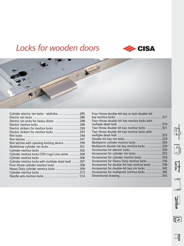 Catalogue Locks For Wooden Doors | PDF | Alternating Current | Lock ...