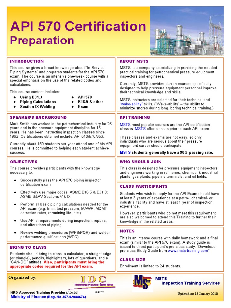 API570 | PDF | Pipe (Fluid Conveyance) | Test (Assessment)