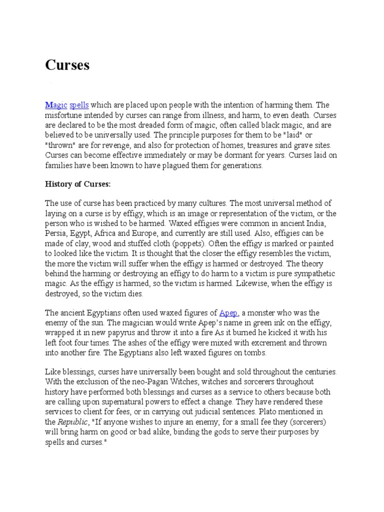 Curses | PDF | Curse | Witchcraft